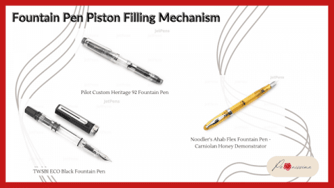 5 Types of Fountain Pen Filling Mechanisms - Peonissima